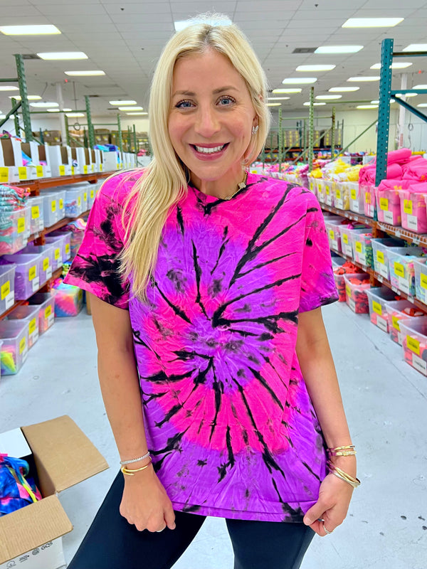 Passion Fruit Swirl Tie Dye Tee Blank Sunshine Sisters