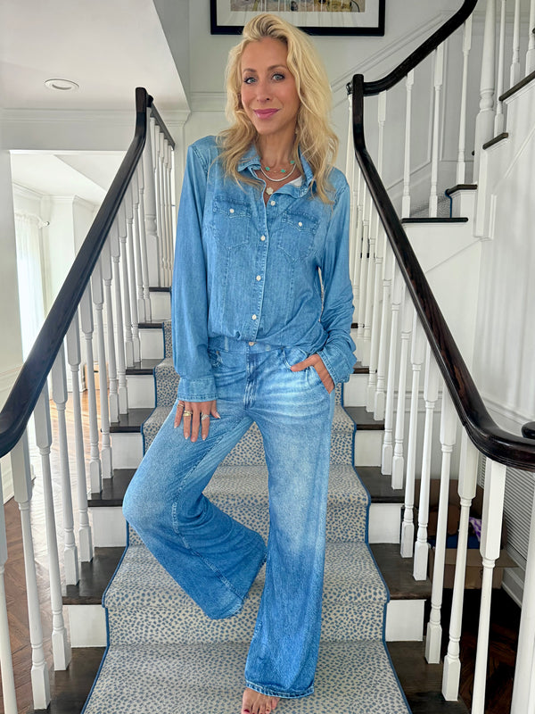 Jordann Jammies Denim Dreams Pajama Set - Sunshine Sisters