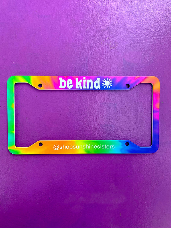 Be Kind License Plate Cover - Sunshine Sisters