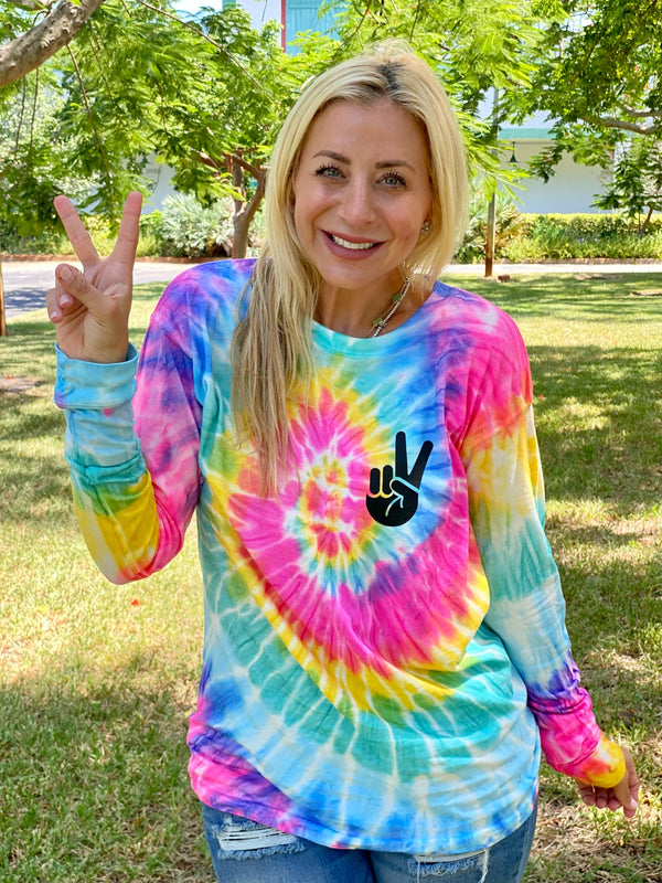 Be Kind Peace Long Sleeve Tee - Sunshine Sisters